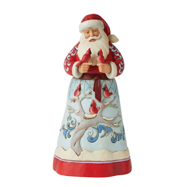 Santa With Cardinals Figure - Item 156280 | The Christmas Mouse
