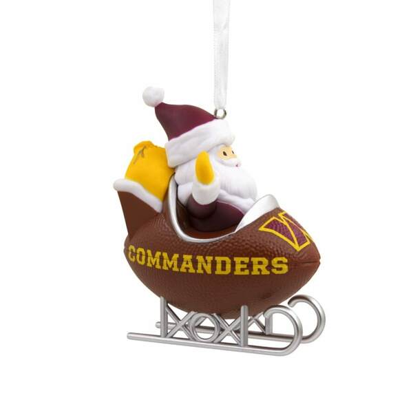 Santa Football Sled Washington Commanders Ornament - Item 333679 | The ...