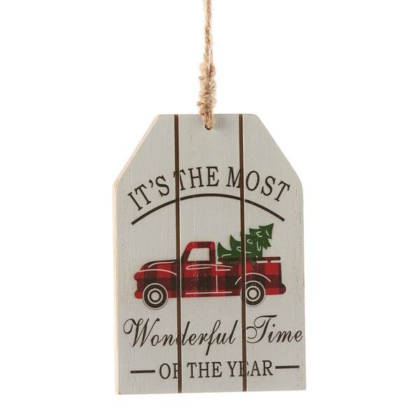 Plank Style Tag Truck Ornament - Item 408043 | The Christmas Mouse