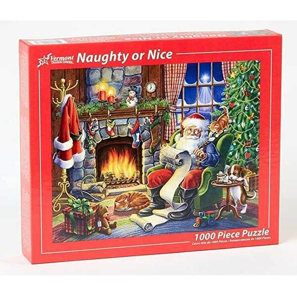 Naughty Or Nice Santa Checking List 1000 Piece Jigsaw Puzzle - Item ...