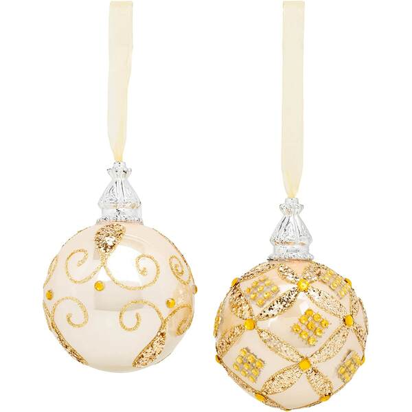 Glass Gilded Elegant Ornament - Item 502035 | The Christmas Mouse