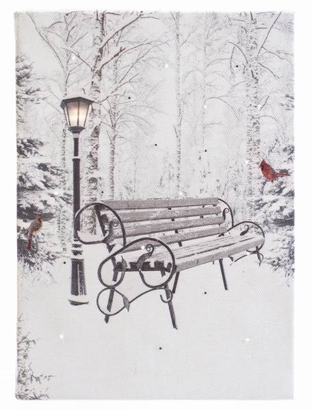 Table Top Bench With Lamp Post Lighted Canvas - Item 558358 | The ...